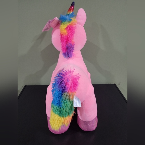 handmade | Toys | Cute Pink Unicorn Soft Toy With Rainbow Tail And Horn ...